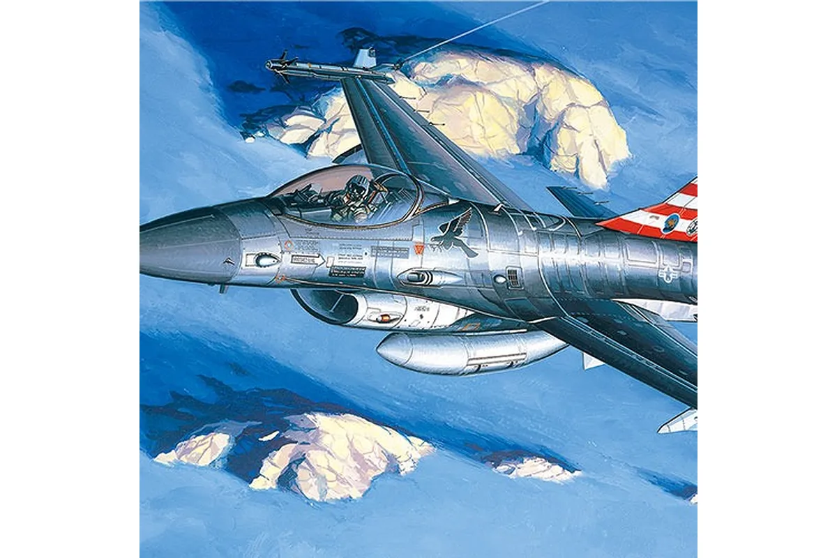Academy 1/48 USAF F-16 A/C Fighting Falcon Scaled Plastic Model Kit | 12259