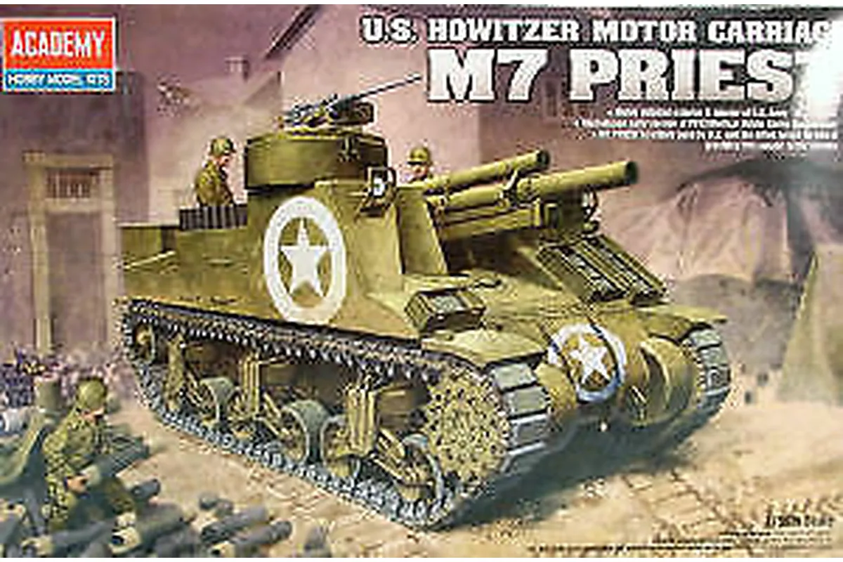 Academy 1/35 M7 Priest Tank Scaled Plastic Model Kit | 13210