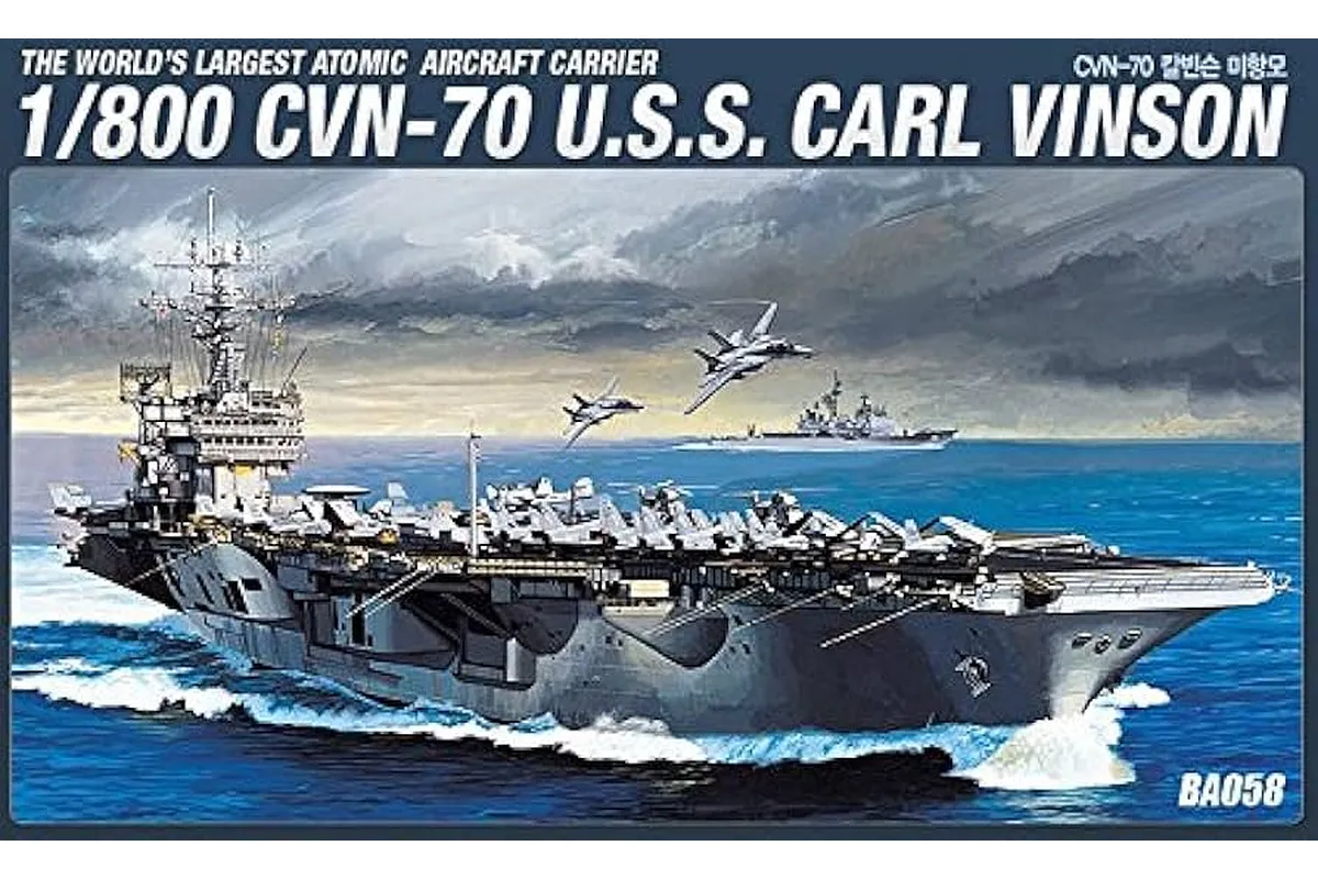 Academy 1/800 USS Carl Vinson CVN-70 Aircraft Carrier Scaled Plastic ...
