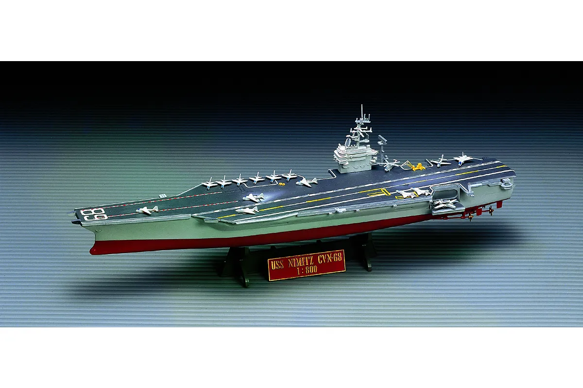Academy 1/800 USS Nimitz [CVN-68] Aircraft Carrier Scaled Plastic Model ...