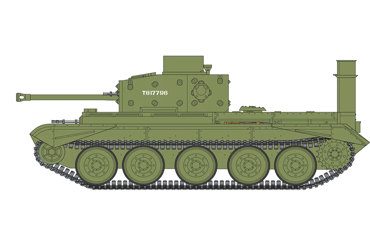 Airfix 1/76 Cromwell Cruiser Tank Scaled Plastic Model Kit | A02338