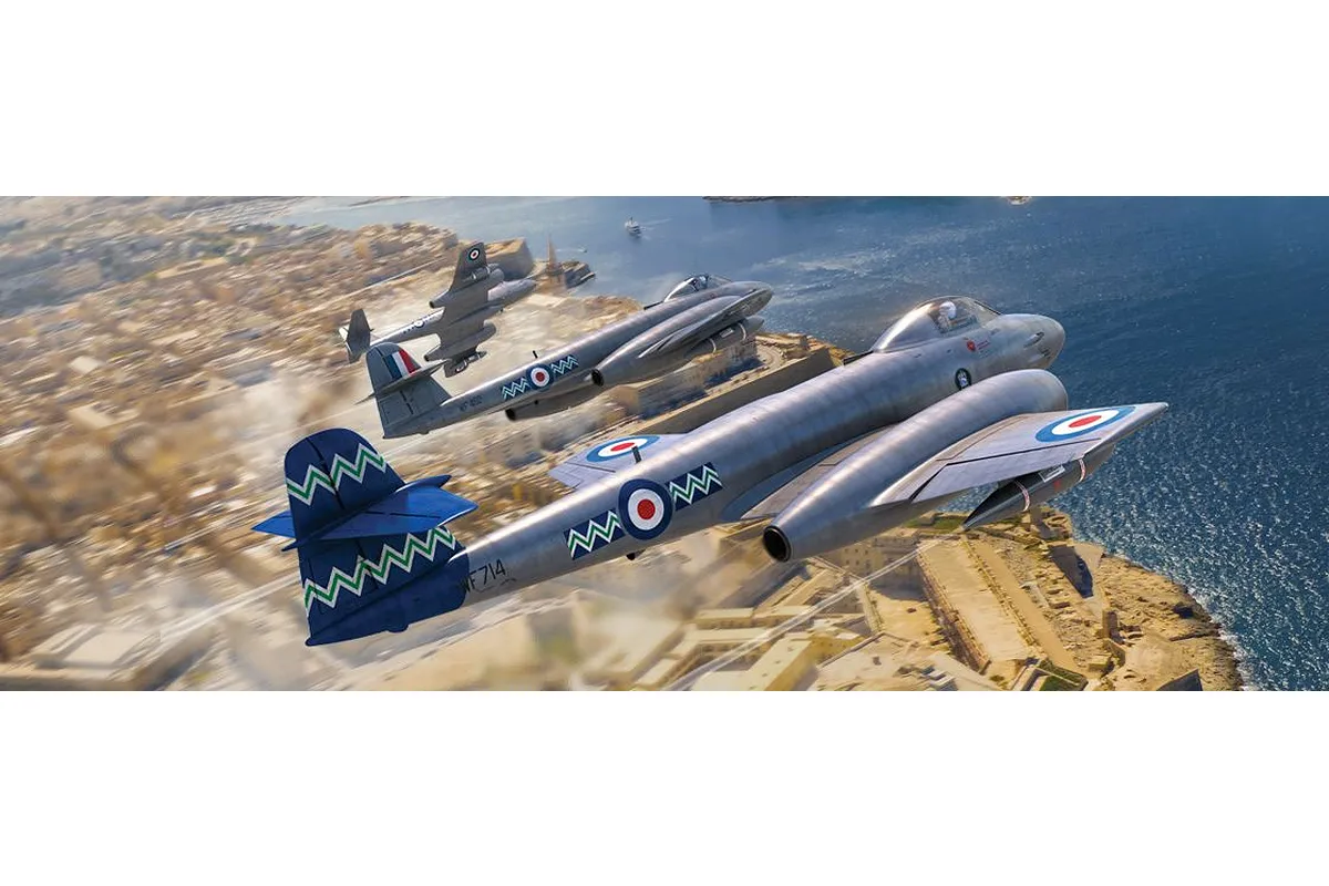 Airfix 1/72 Gloster Meteor F.8 Jet Scaled Plastic Model Kit | A04064