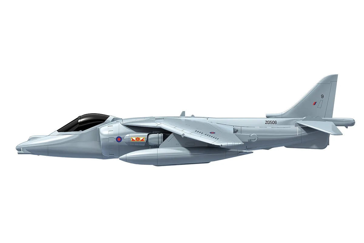 Airfix Quickbuild Harrier Jet Plastic Model Kit - Grey | J6009