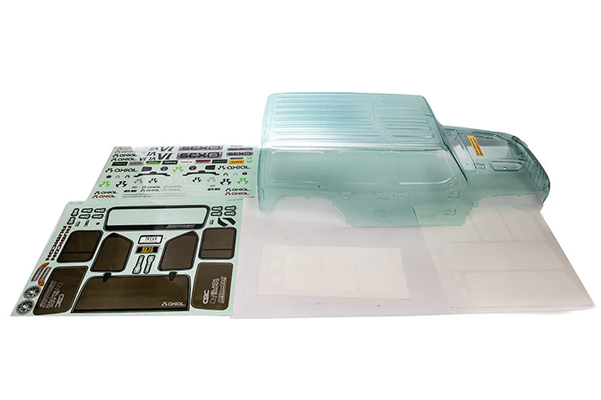 Axial SCX6 Jeep JLU Unpainted Body Shell w/ Decal Sheet | AXI250000