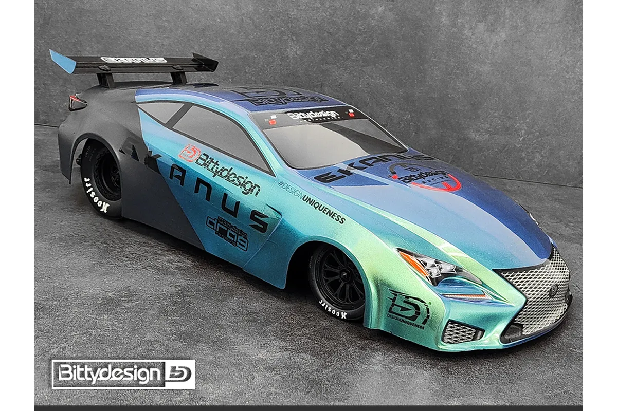 Bittydesign 1/10 Ekanus Unpainted Drag Car Shell - Clear | BDDG-EKA
