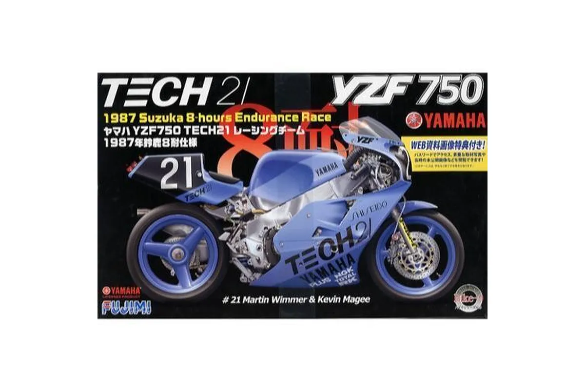 Fujimi 1/12 1985 Yamaha YZR750 TECH 21 Racing Team (Bike-No5) Scaled Plastic Model Kit | 141312
