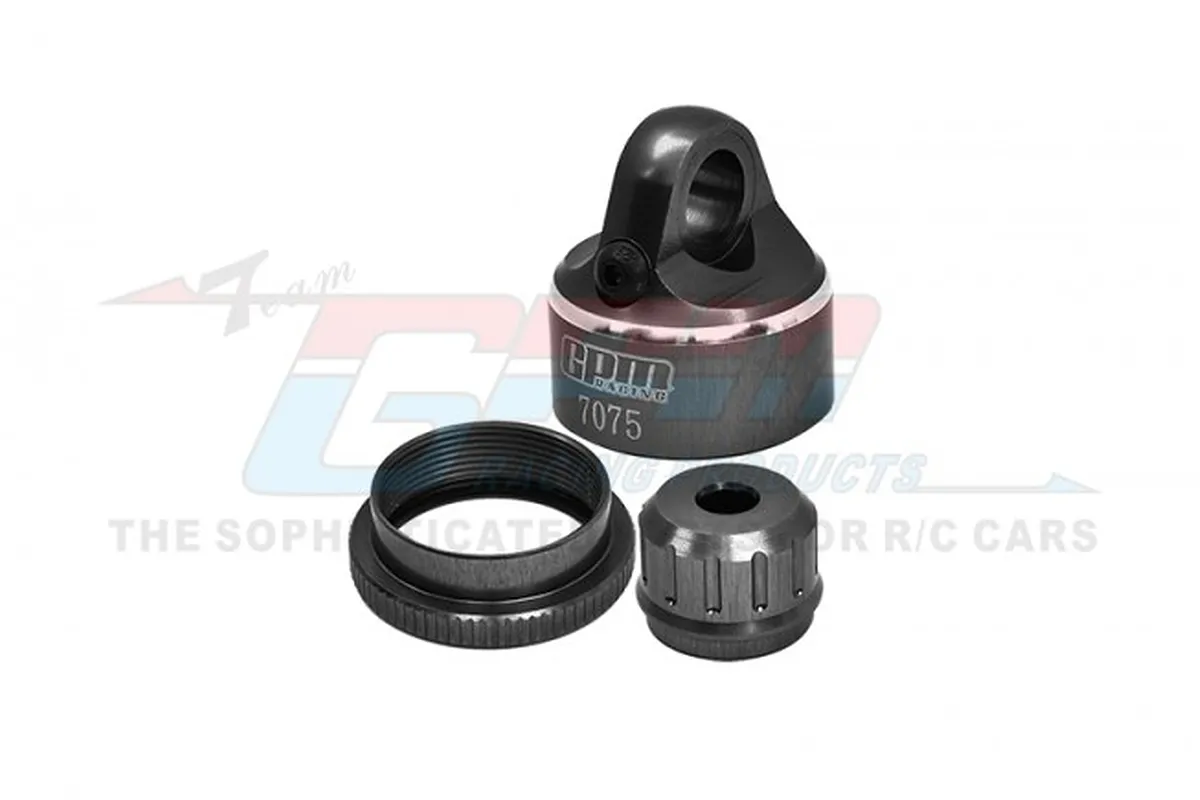 GPM Black Aluminium Shock Cap Set | MXDP/CAP-BK