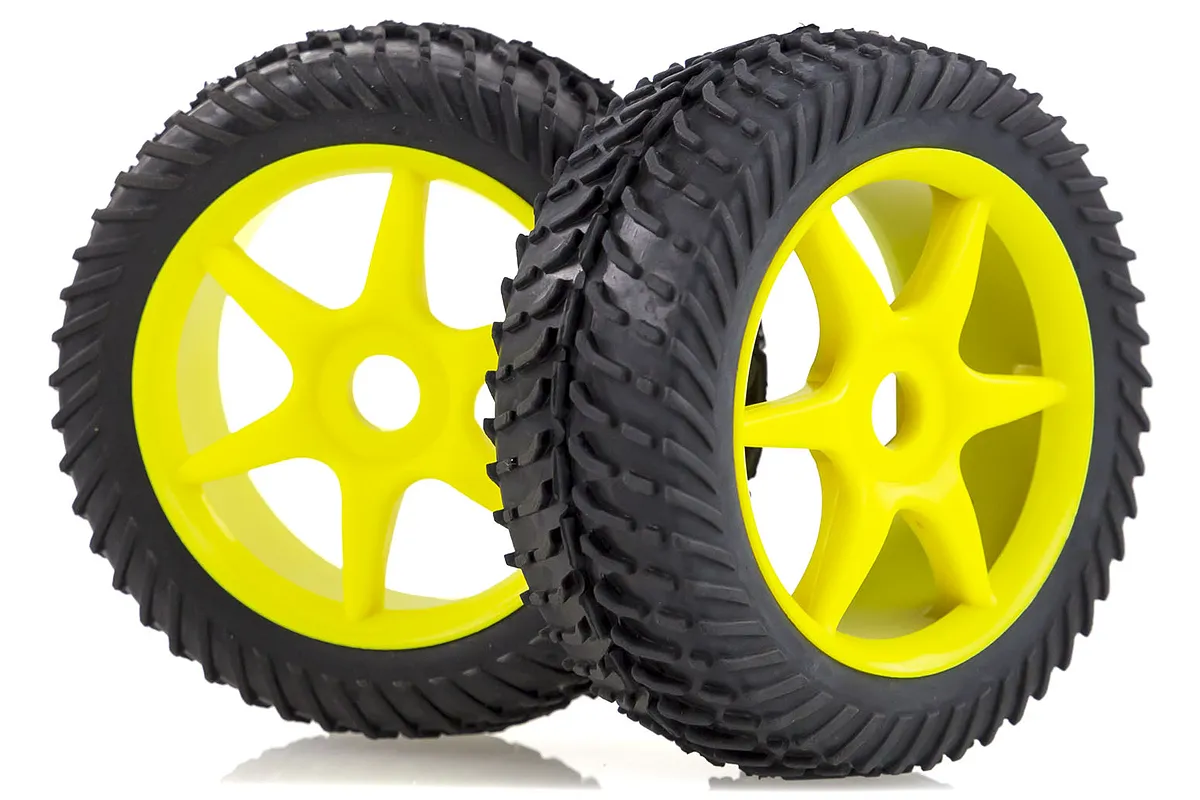 HSP 2.8" Off Road Tyres on Yellow Rims - Wheels 2Pcs | 81035A
