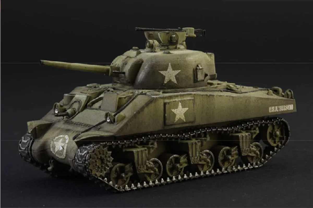 Italeri 1/56 M4 Sherman 75mm Tank Scaled Plastic Model Kit | 25751
