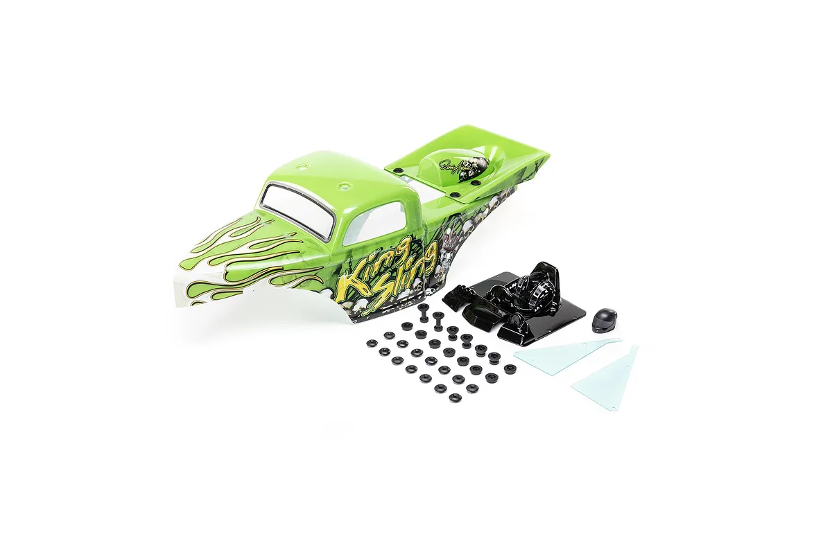 Losi 1/10 LMT Mega Complete Painted Green King Sling Body Shell Set ...