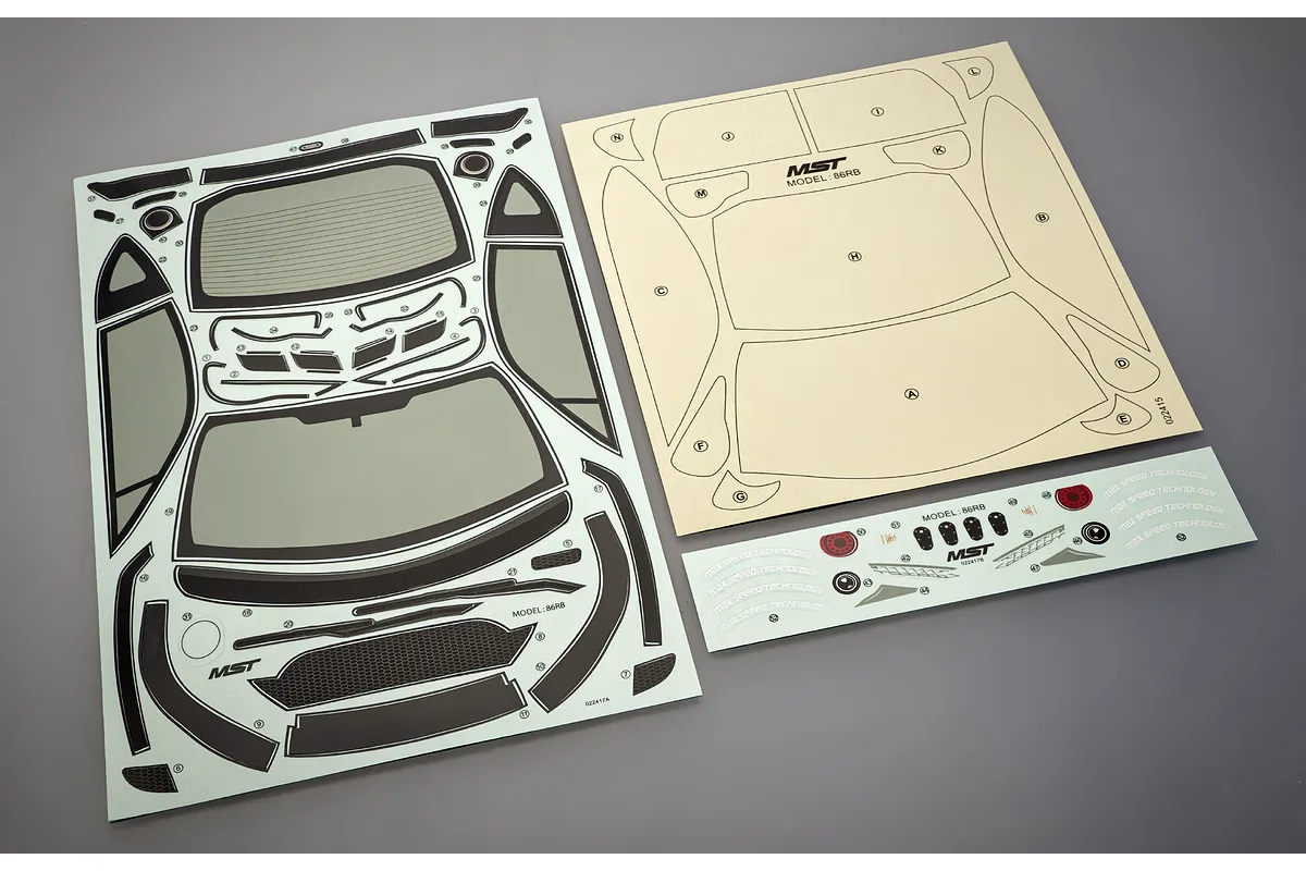 MST 1/10 86RB Unpainted Body Shell - Clear | 720019