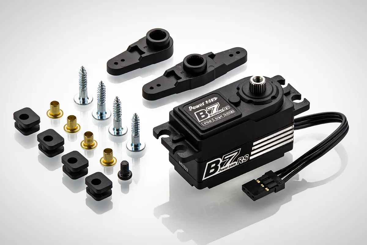 Power HD Red/Black B7-RS Revolution Low-Profile 13kg 7.4V HV Brushless ...