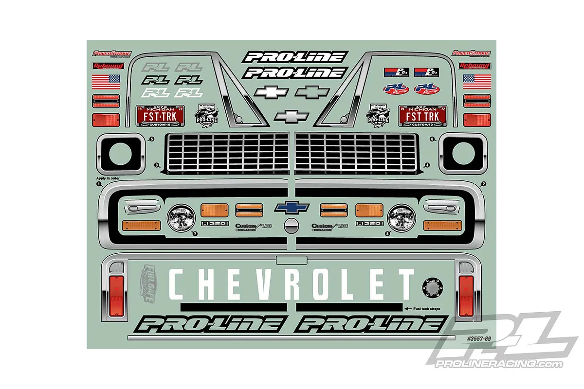 Pro-Line 1/10 1972 Chevrolet C10 Drag Car Unpainted Body Shell | 3557-00