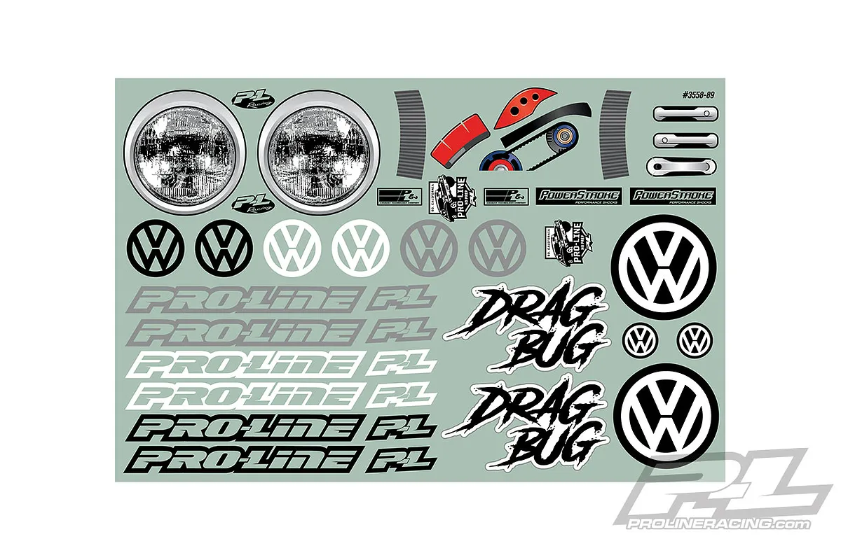 Pro-Line 1/10 Volkswagen Drag Bug Unpainted Body Shell | 3558-00
