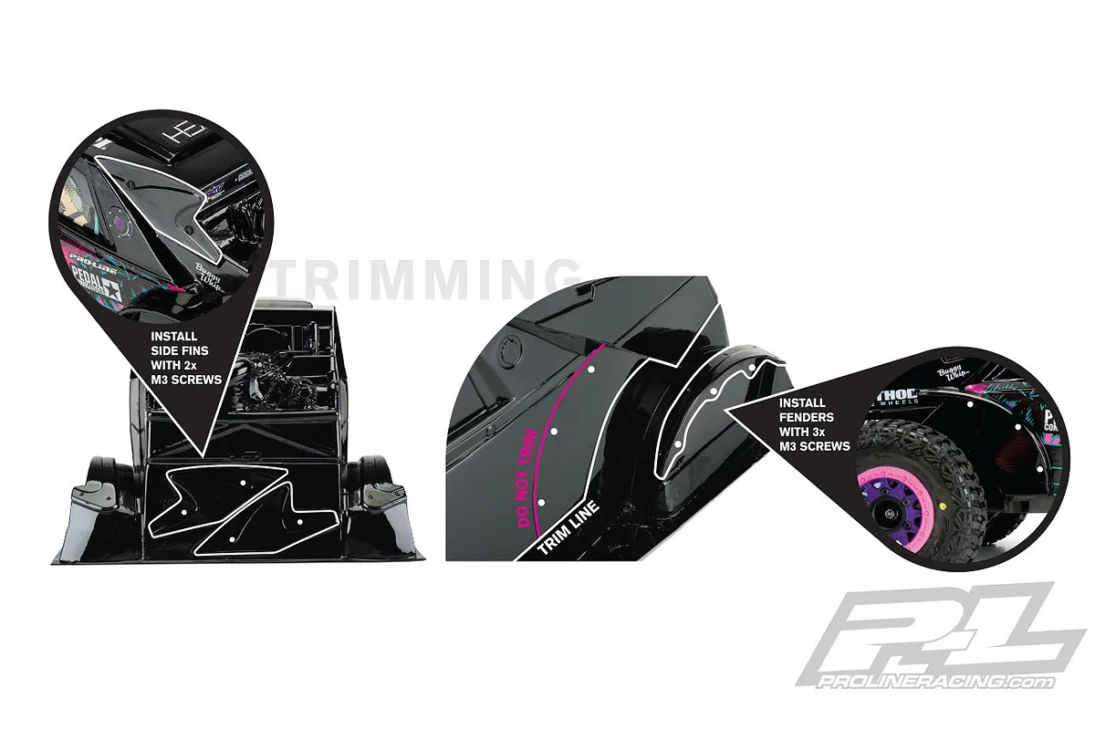 Pro-Line 1/10 Megalodon Desert Buggy Unpainted Body Shell | 3563-00