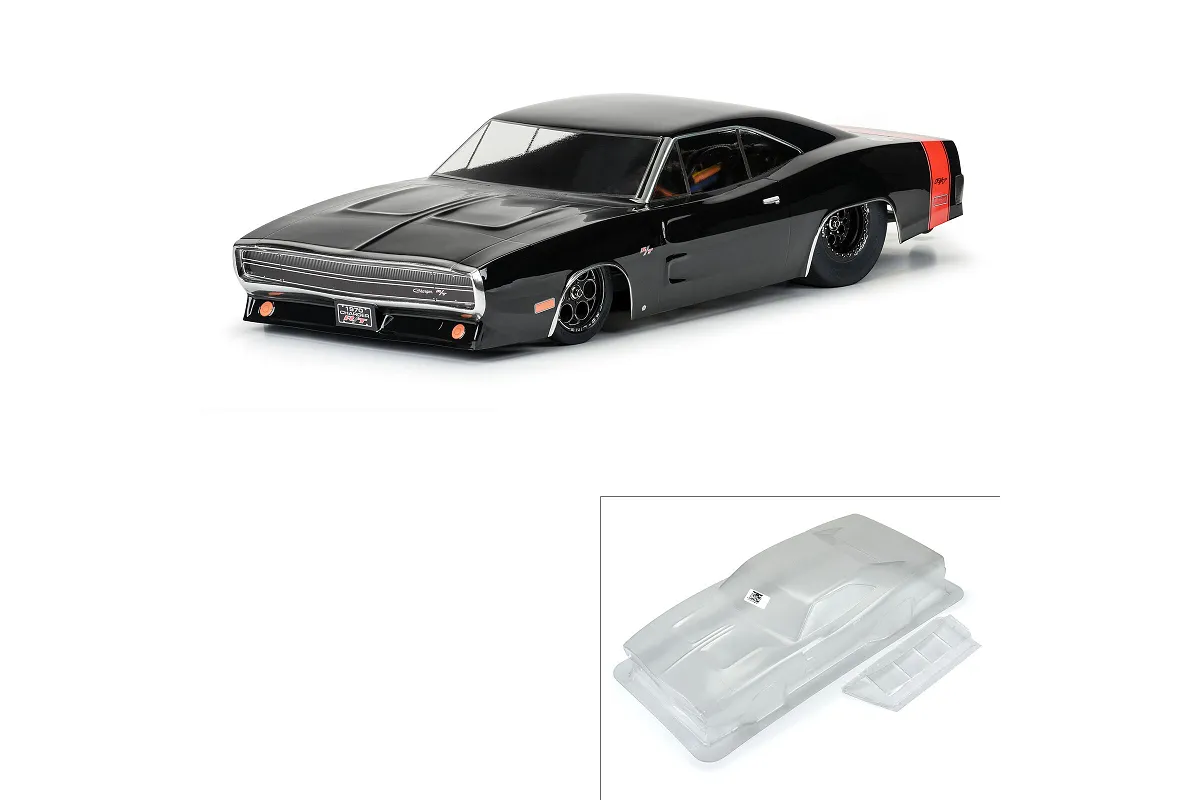 Pro-Line 1/10 1970 Dodge Charger Drag Car Unpainted Body Shell - Clear ...