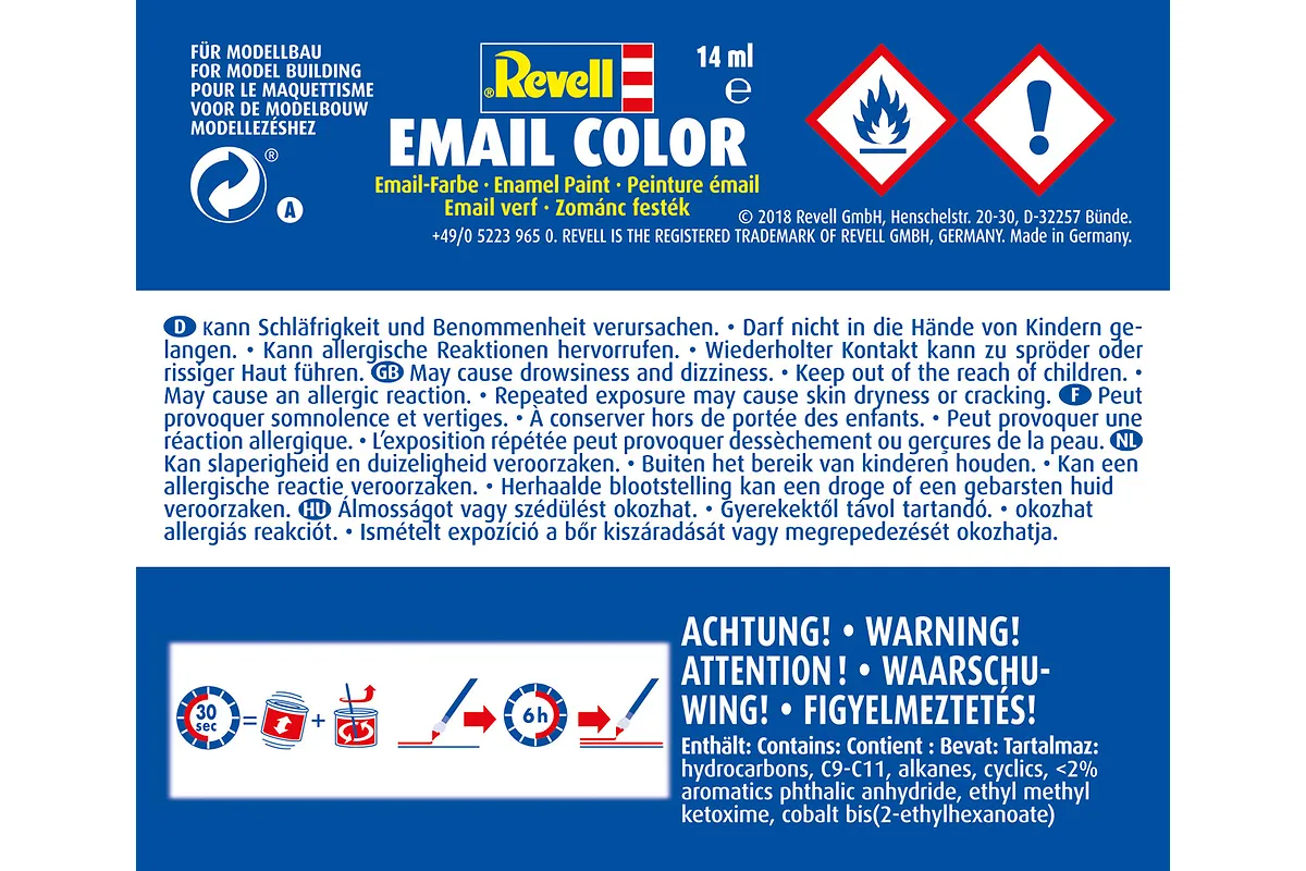 Revell 74 Matte Gunship Grey (USAF) Enamel Paint 14ml | 32174