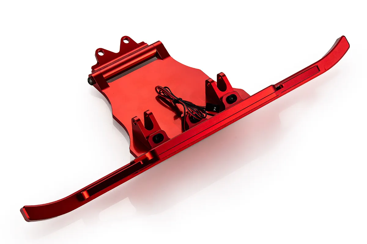 Rovan Red Aluminium Front Bumper w/ Light Kit | 871431