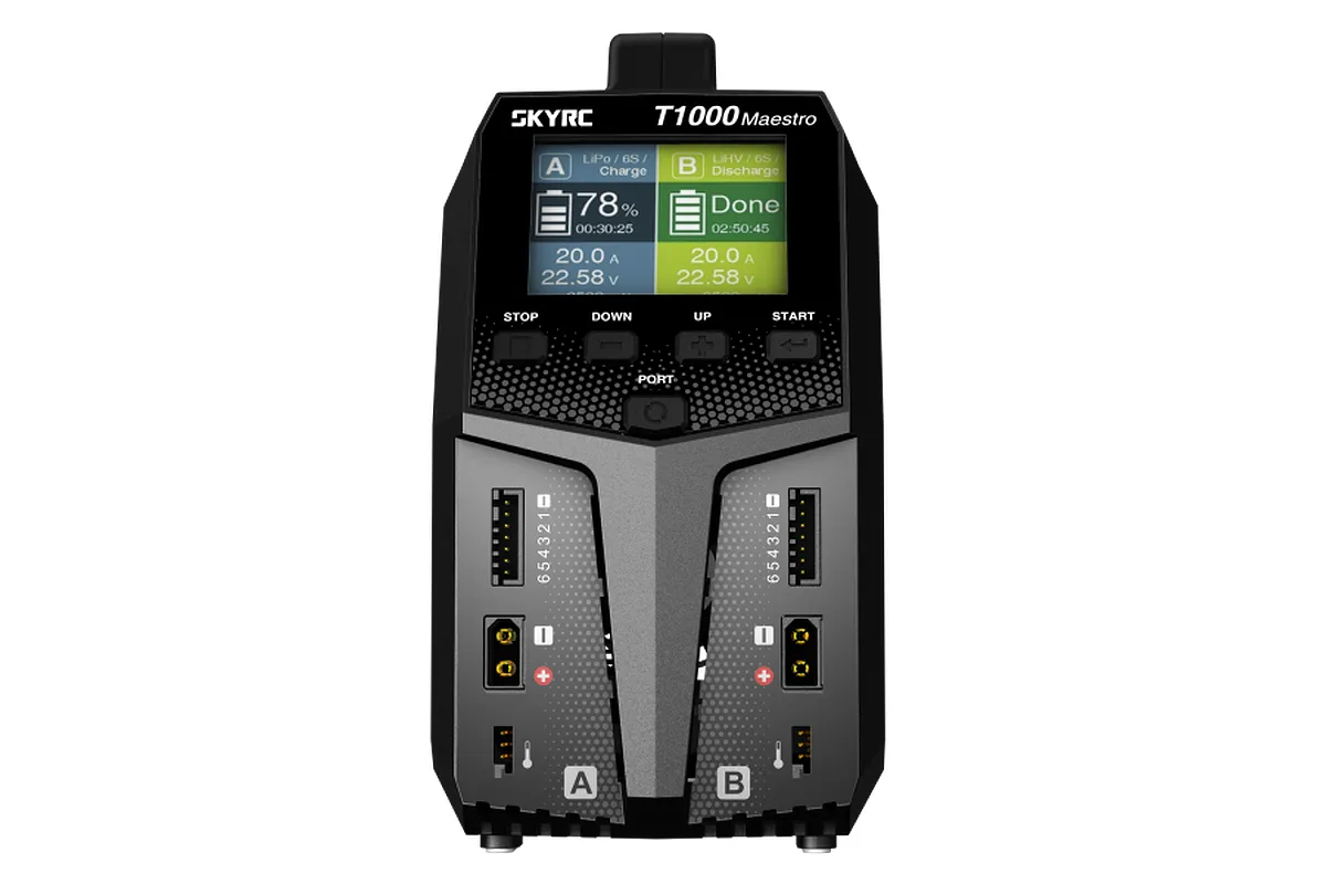 SkyRC T1000 Maestro Dual Port Smart Charger | SK-100182-04