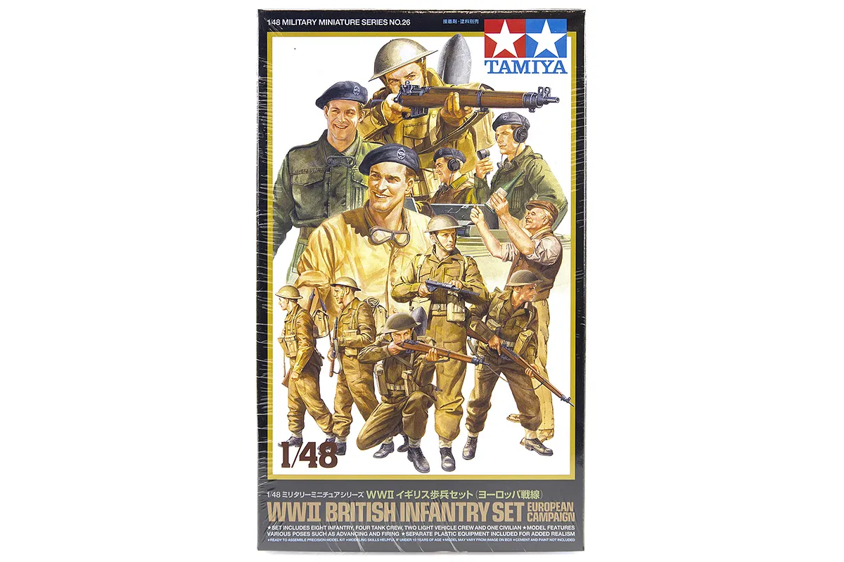 Tamiya 1/48 British WWII Infantry Set (European Campaign) Scaled ...