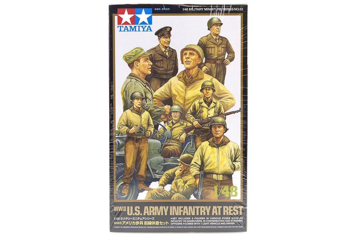 Tamiya 1/48 U.S. WWII Army Infantry At Rest Scaled Plastic Model Kit ...