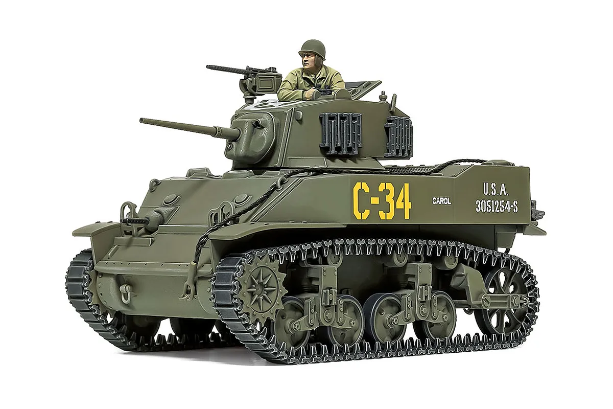 Tamiya 1/48 Tamiya U.S M5A1 Stuart Light Tank Scaled Plastic Model Kit | 32606