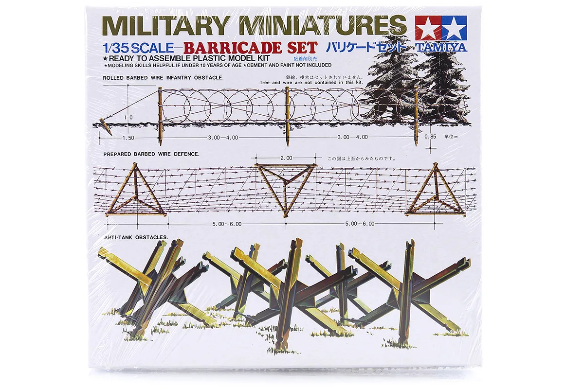 Tamiya 1/35 Barricade Set Scaled Plastic Model Kit | 35027