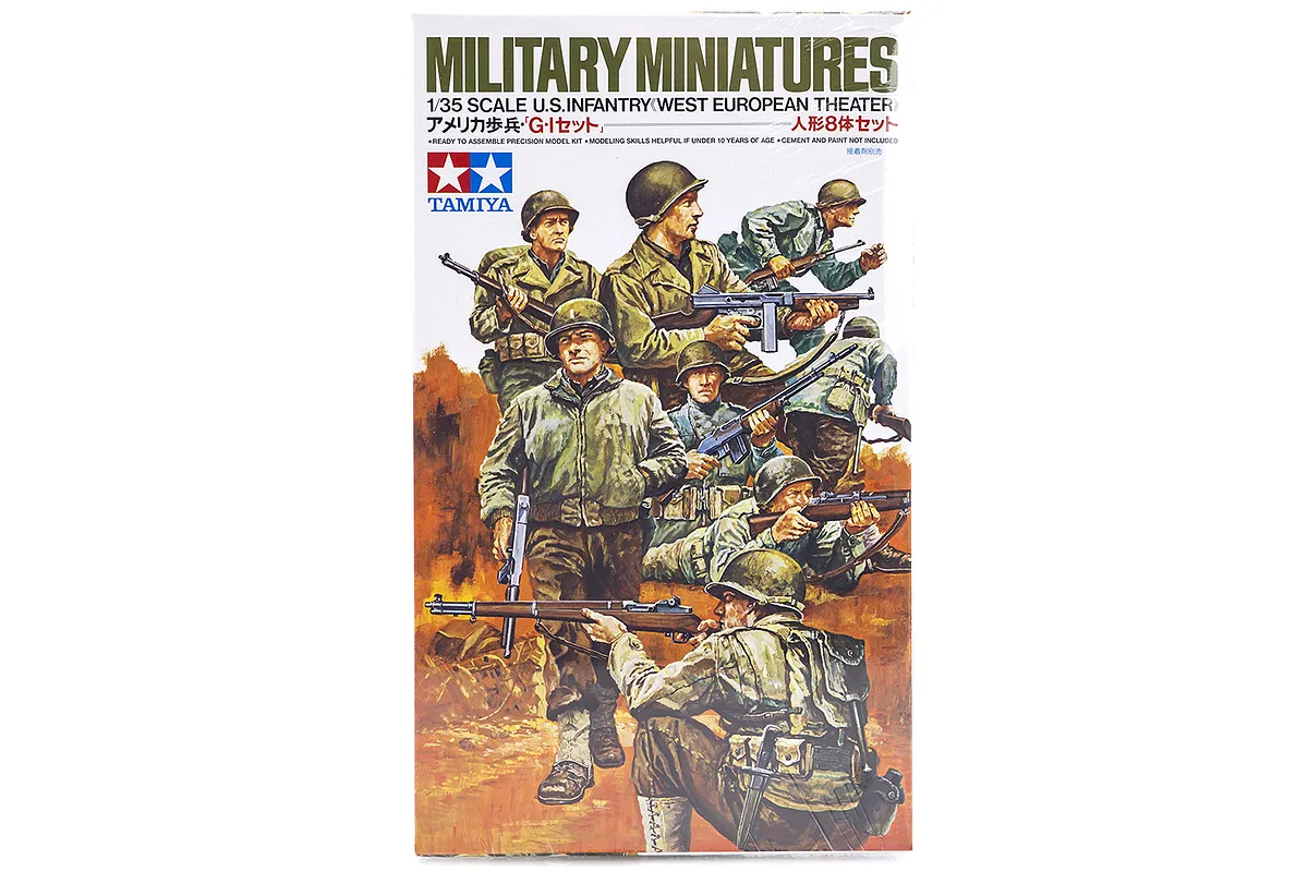Tamiya 1/35 U.S. Infantry European Theater Set Scaled Plastic Model Kit ...