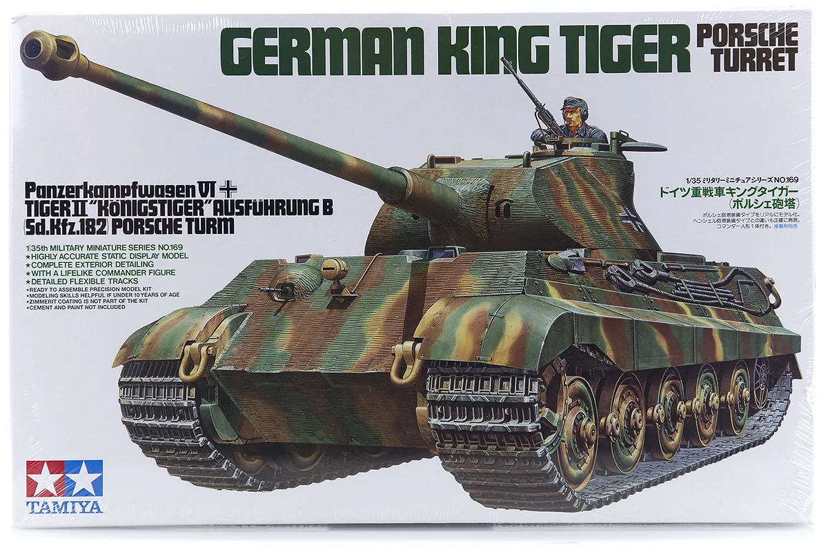 Tamiya 1/35 German King Tiger Ausf.B (Porsche Turret) (Sd.Kfz.182) Tank ...