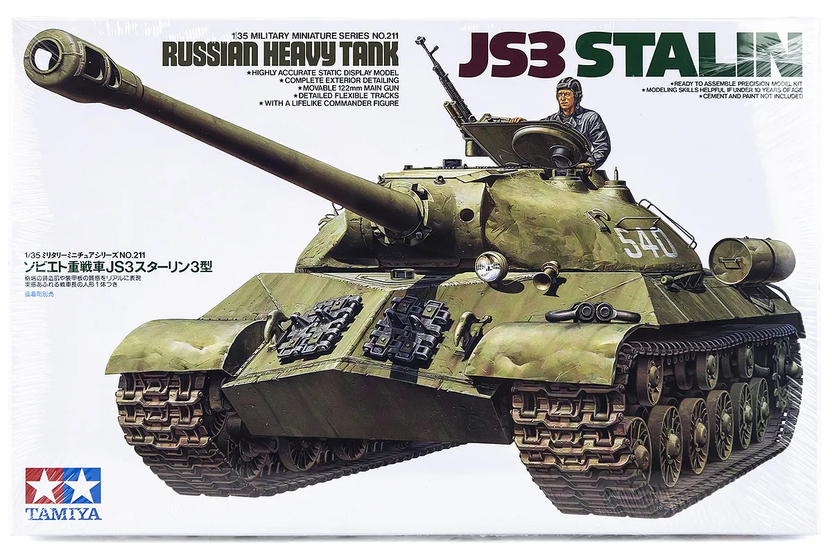 Tamiya 1/35 Russian JS3 Stalin Heavy Tank Plastic Model Kit | 35211
