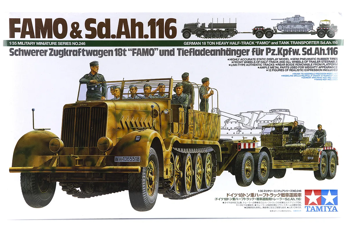 Tamiya 1/35 German 18 Ton Heavy Half-Track FAMO (Sd.Kfz. 9 ...