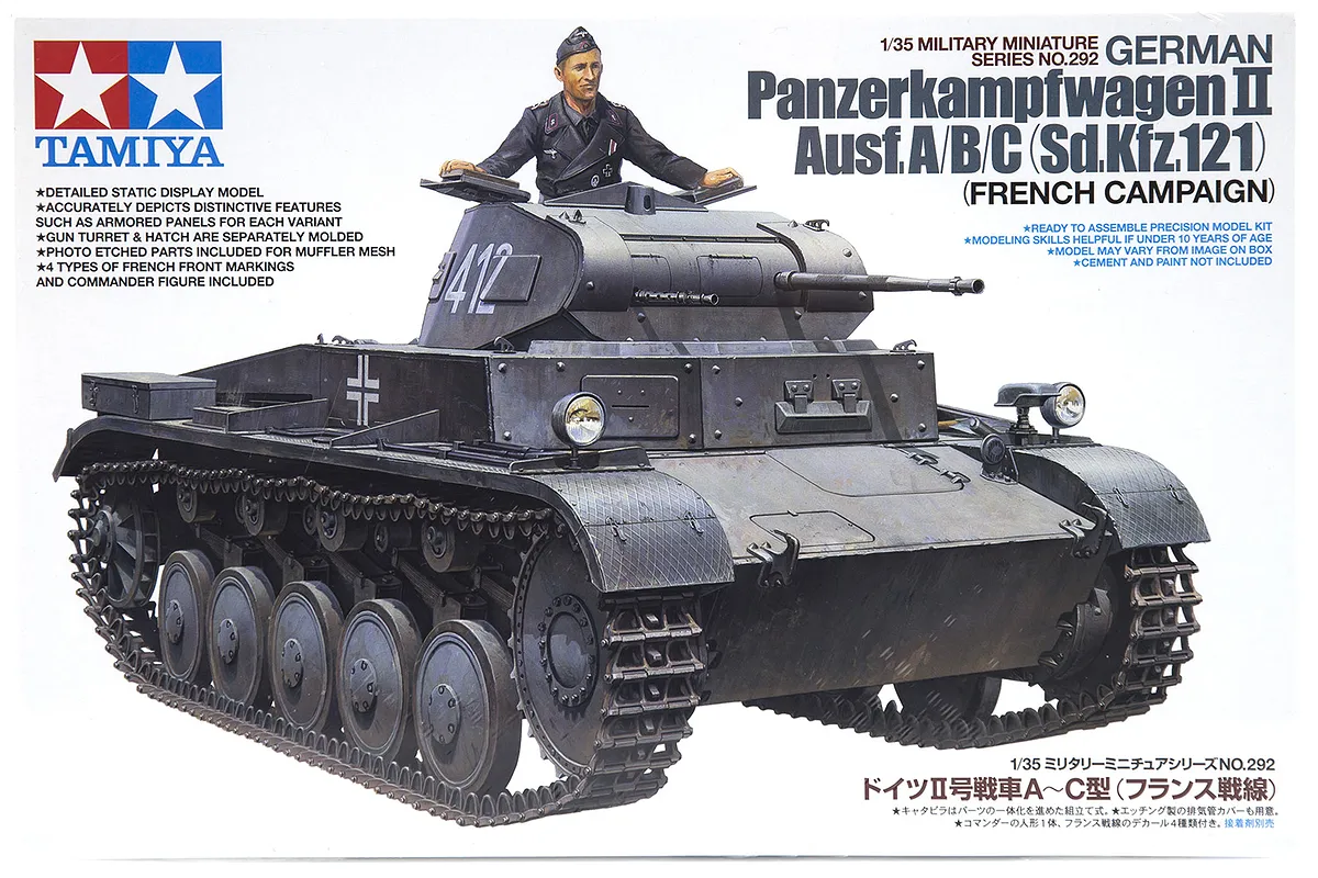 Tamiya 1/35 German Panzerkampfwagen II Ausf. A/B/C (Sd.Kfz. 121) French ...