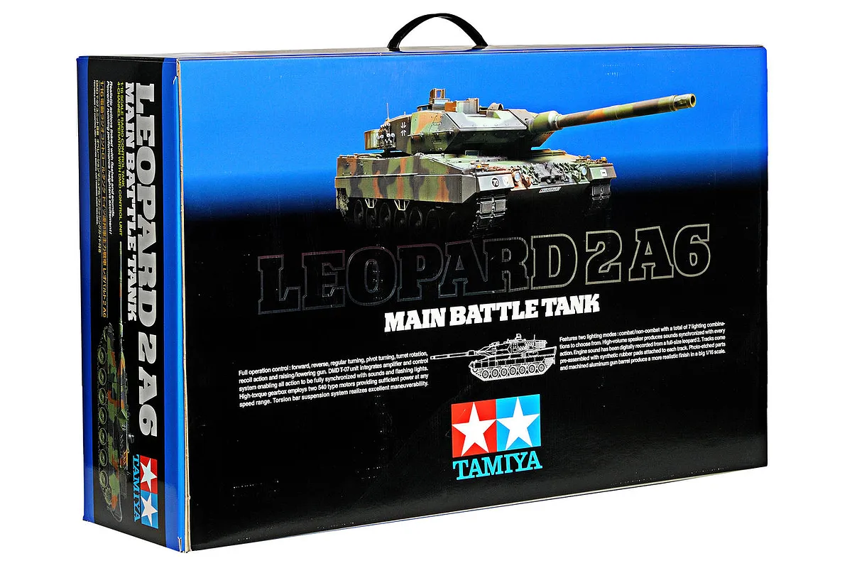 Tamiya 1/16 Leopard 2A6 Scaled RC Tank Kit w/ Fully Optioned | 56020