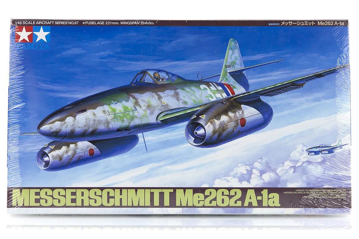 Tamiya 1/48 Messerschmitt Me 262 A-1a Fighter Scaled Plastic Model Kit | 61087