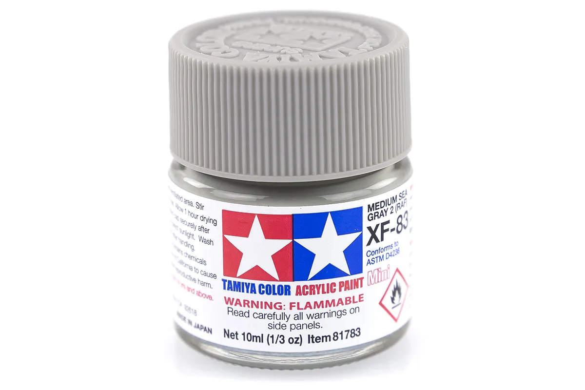 Tamiya XF-83 Medium Sea Grey 2 (RAF) Flat Acrylic Paint 10ml | 81783