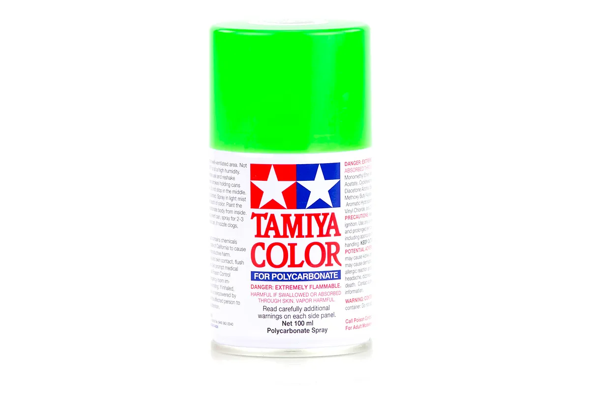 Tamiya PS-28 Fluorescent Green Polycarbonate Spray Paint 100ml | 86028