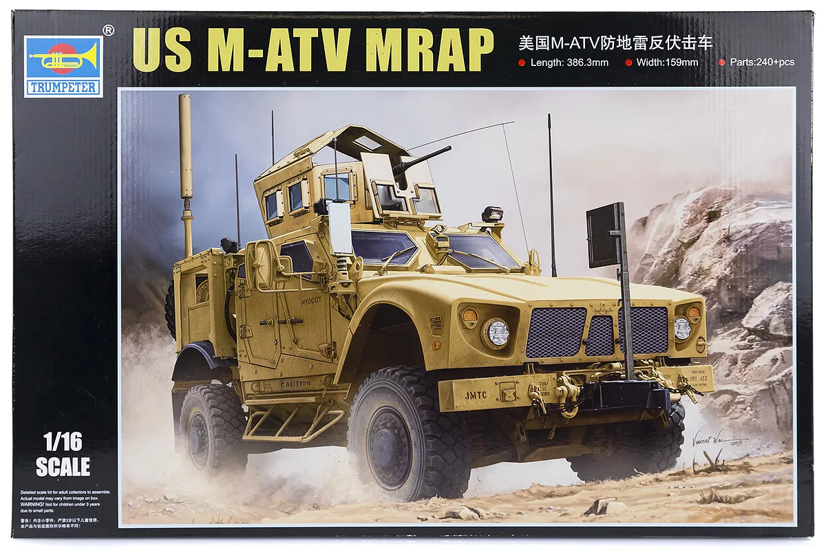 Trumpeter 1/16 U.S. M-ATV MRAP Scaled Plastic Model Kit | 00930