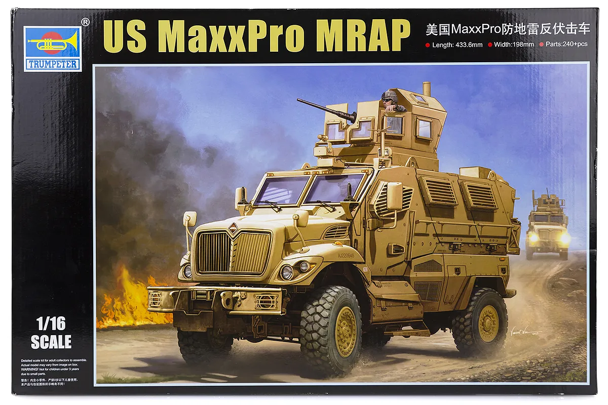 Trumpeter 1/16 U.S. MaxxPro MRAP Scaled Plastic Model Kit | 00931