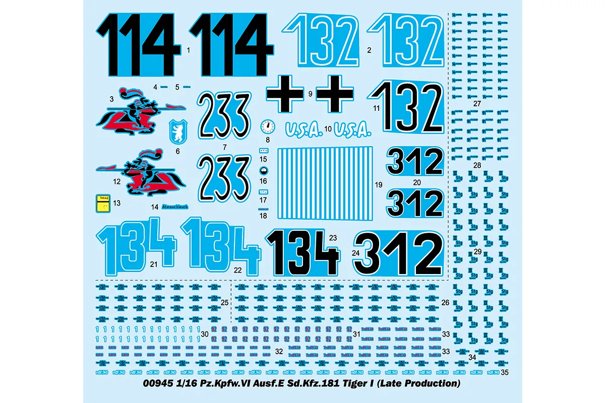 Trumpeter 1/16 German Tiger 1 Late Type Heavy Tank Model Kit | 00945