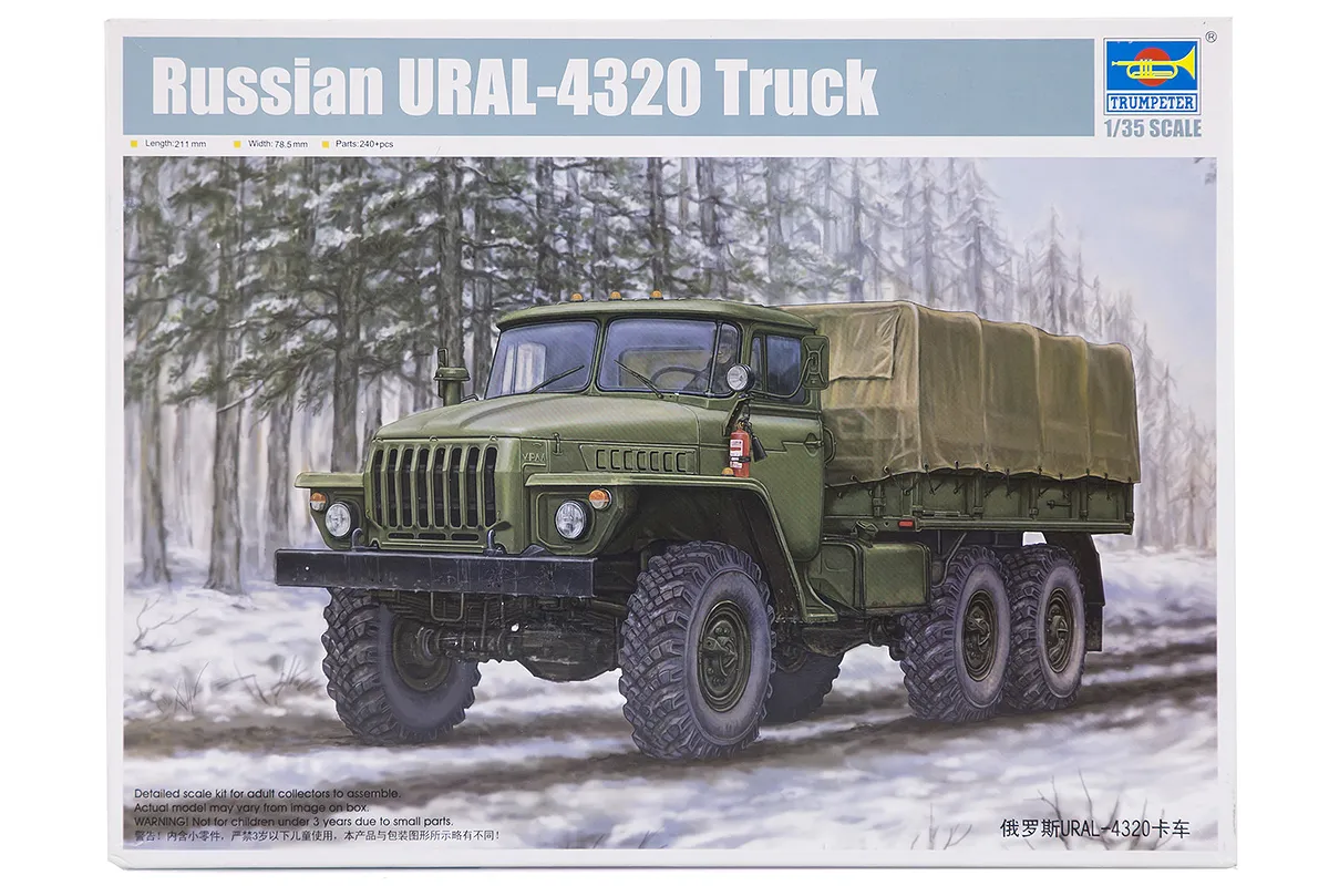 Trumpeter 1/35 Russian 6x6 URAL-4320 Truck Scaled Plastic Model Kit | 01012