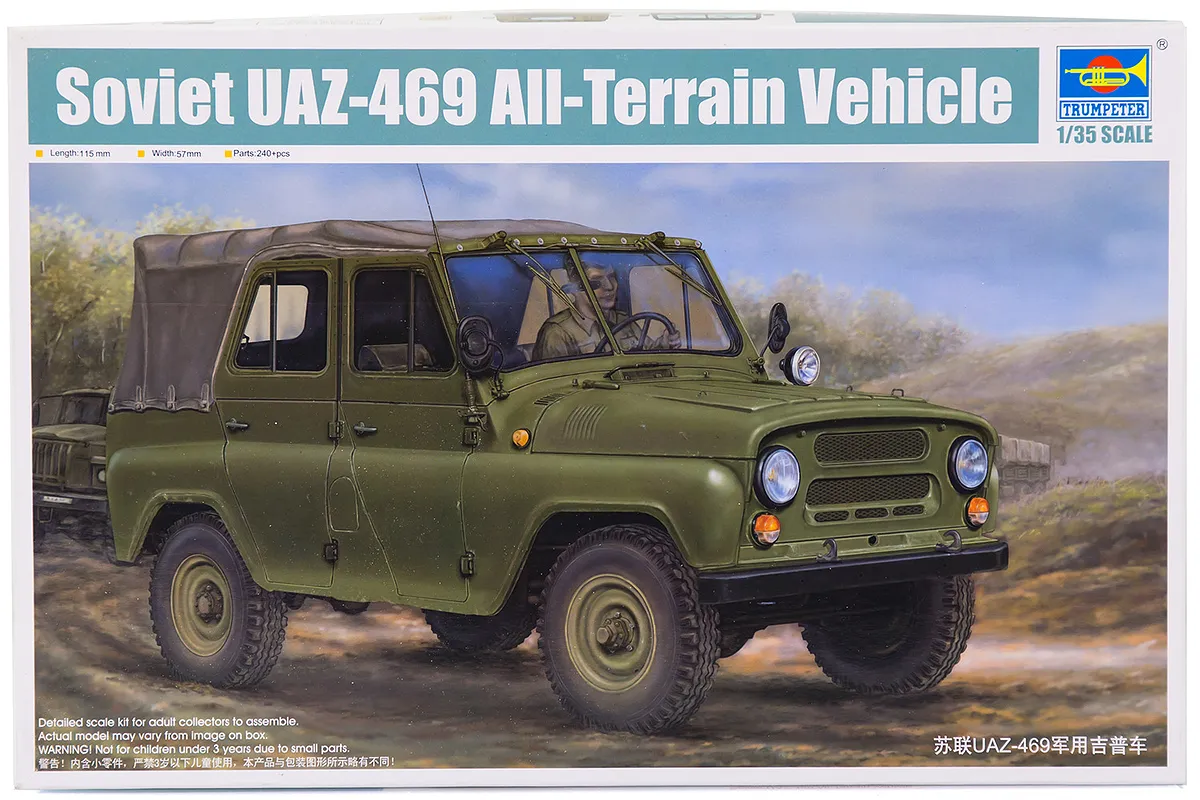 Trumpeter 1/35 Soviet UAZ-469 All-Terrain Military Staff Car Scaled ...