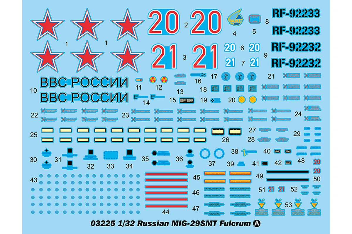 Trumpeter 1/32 Russian MIG-29SMT Fulcrum Fighter Jet Scaled Plastic ...