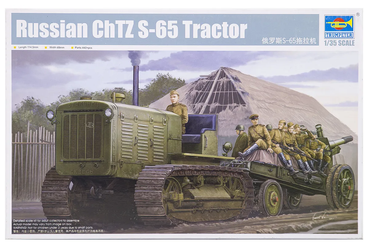 Trumpeter 1/35 Russian ChTZ S-65 Artillery Tractor Scaled Plastic Model ...