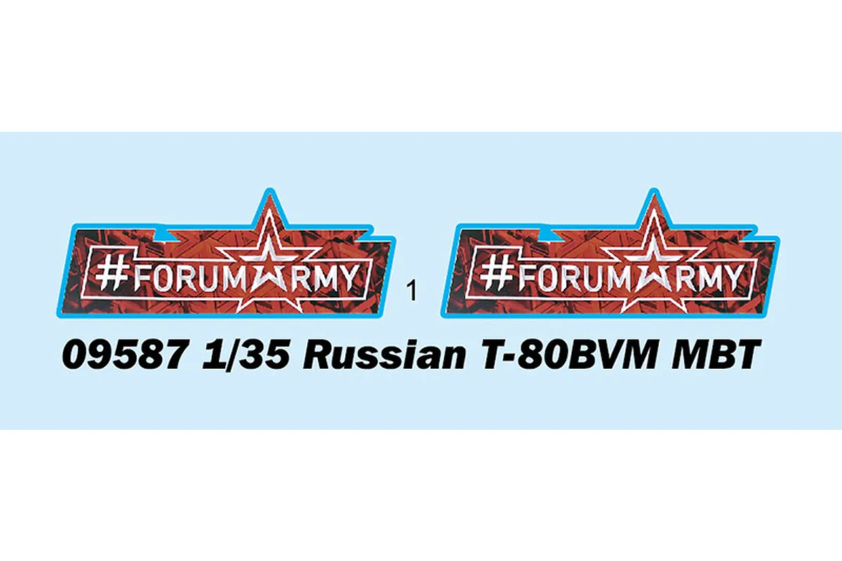 Trumpeter 1/35 Russian T-80BVM Battle Tank Scaled Plastic Model Kit | 09587