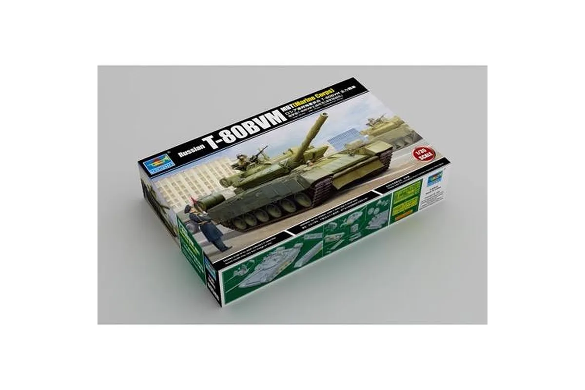 Trumpeter 09588 1/35 Russian T-80BVM MBT (Marine Corps) Scaled Plastic ...