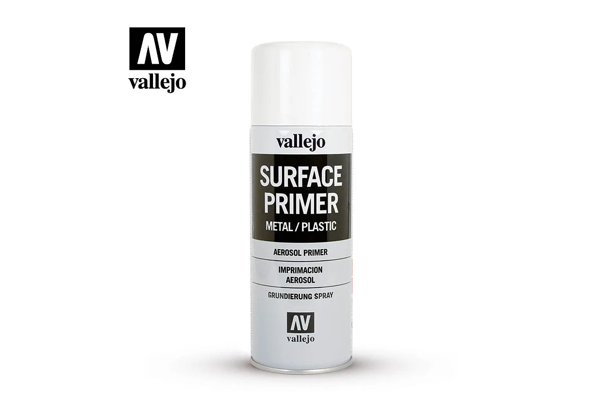 Vallejo Aerosol White Primer Hobby Spray Paint 400ml | 28010