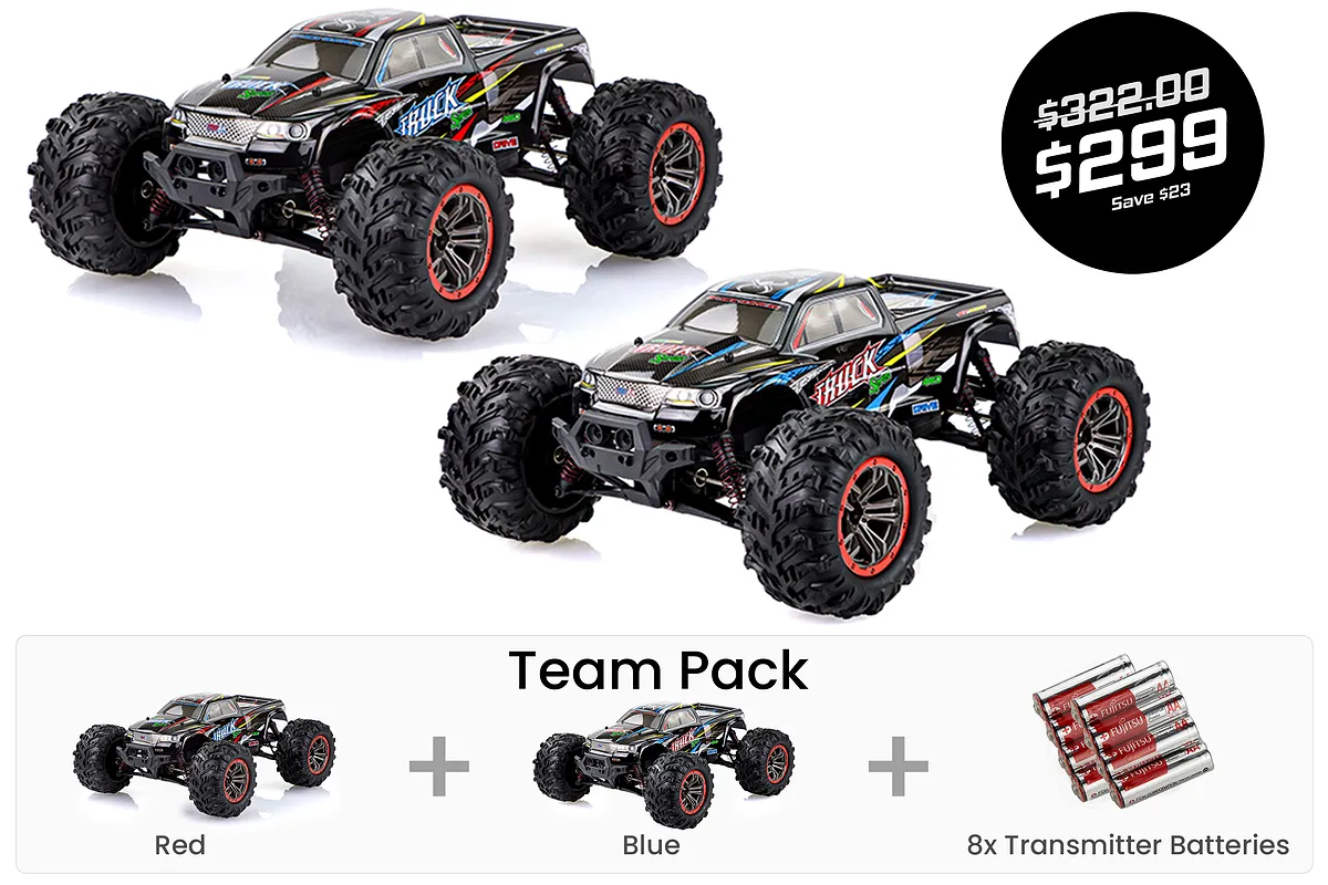 Xinlehong 9125 Sprint RC Monster Truck Team Pack | 9125N-BUNDLE