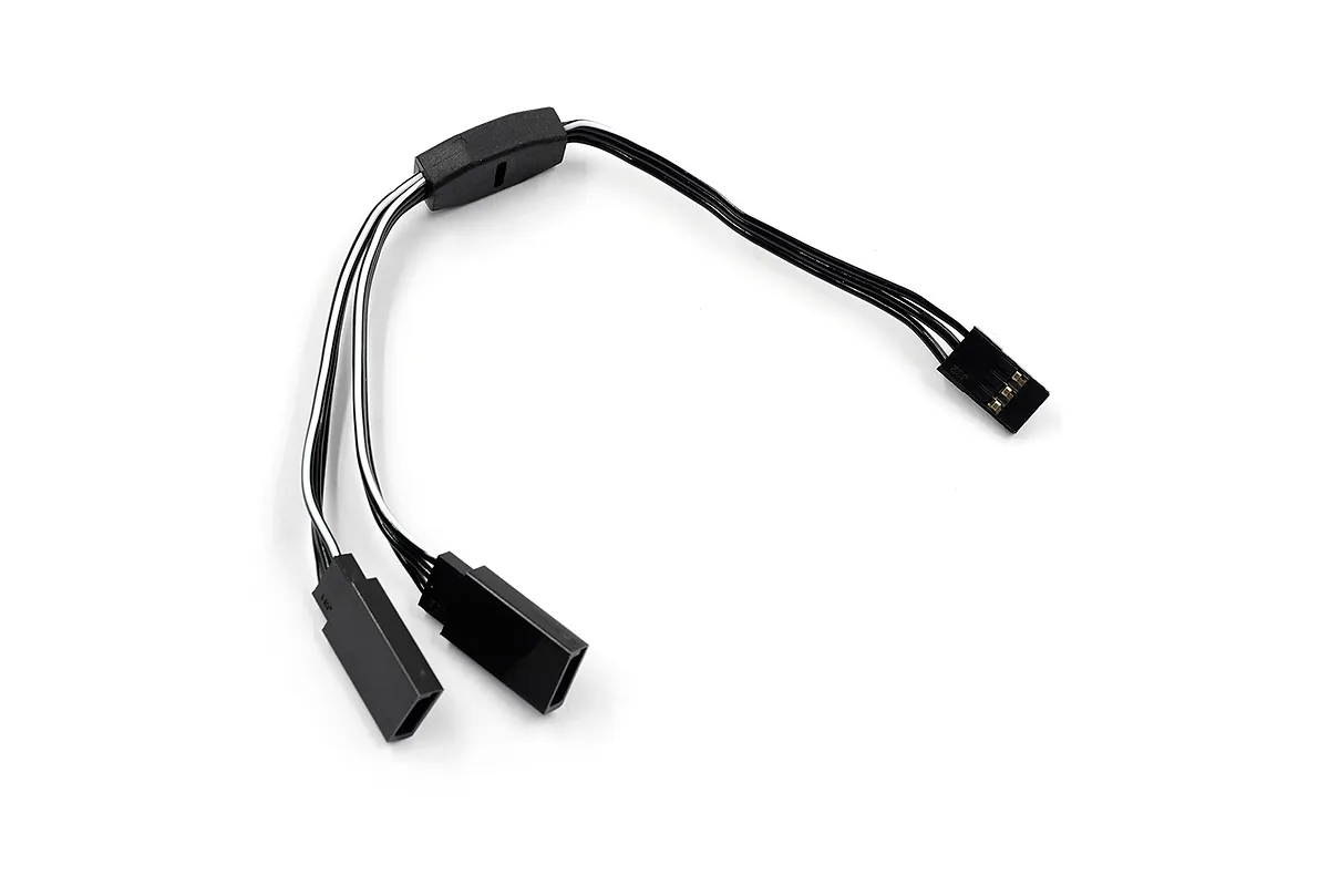 Yeah Racing 150mm Black Y-Harness High Current Servo Wire w/ JR/Futaba ...