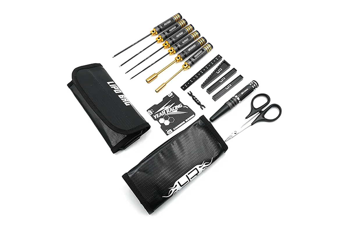 Yeah Racing 1/10 Track Day Tool Set w/ Lipo Safe Bag | YT-0193