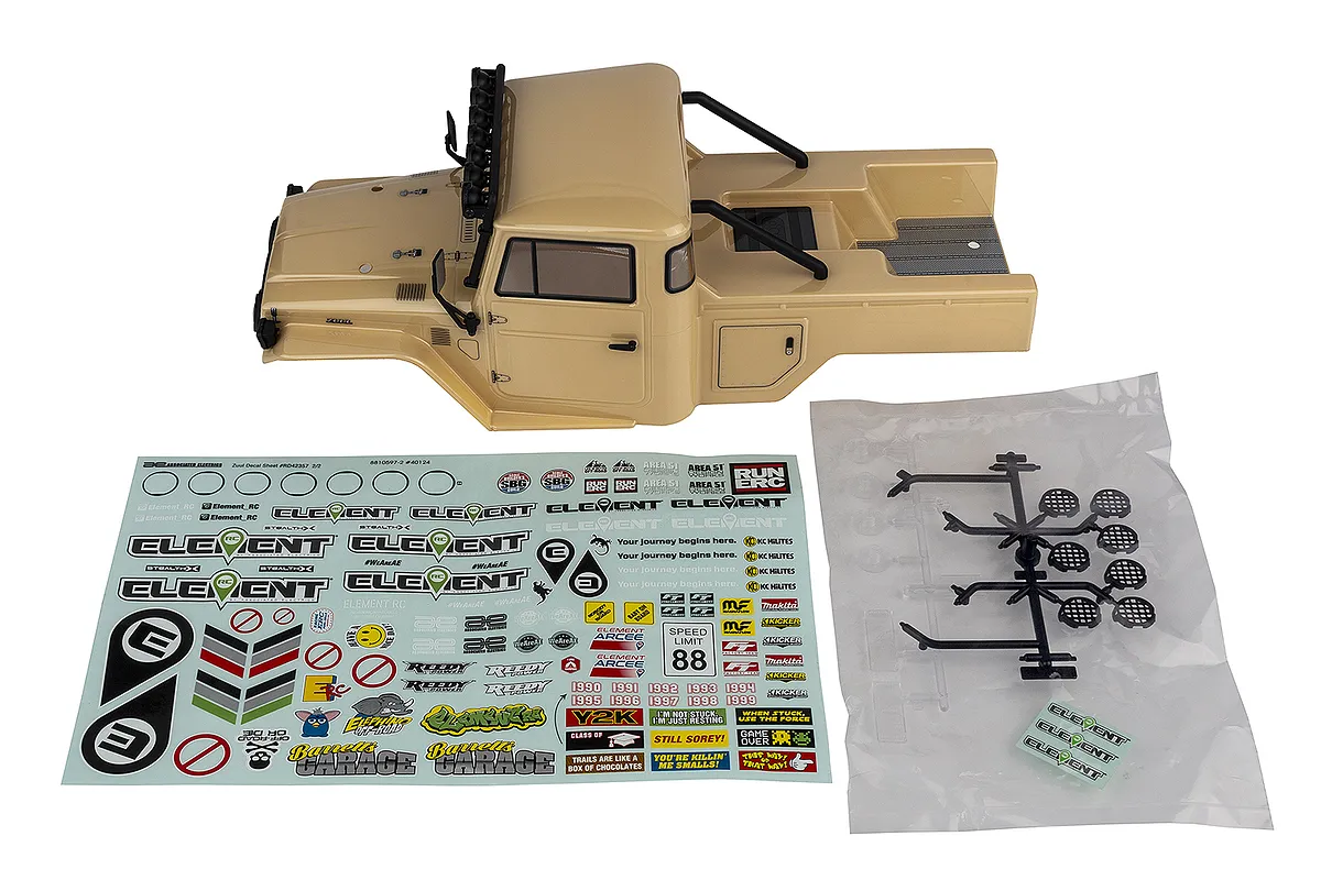 Element RC Enduro Zuul Painted 1/10 Body Shell Set - Tan | 42354